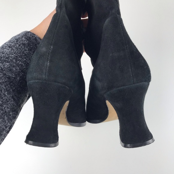 Kenneth Cole | Shoes | Kenneth Cole Black Suede Lace Up Open Front ...